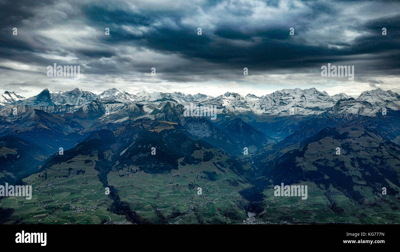 Swiss alps panorama Stock Photo - Alamy