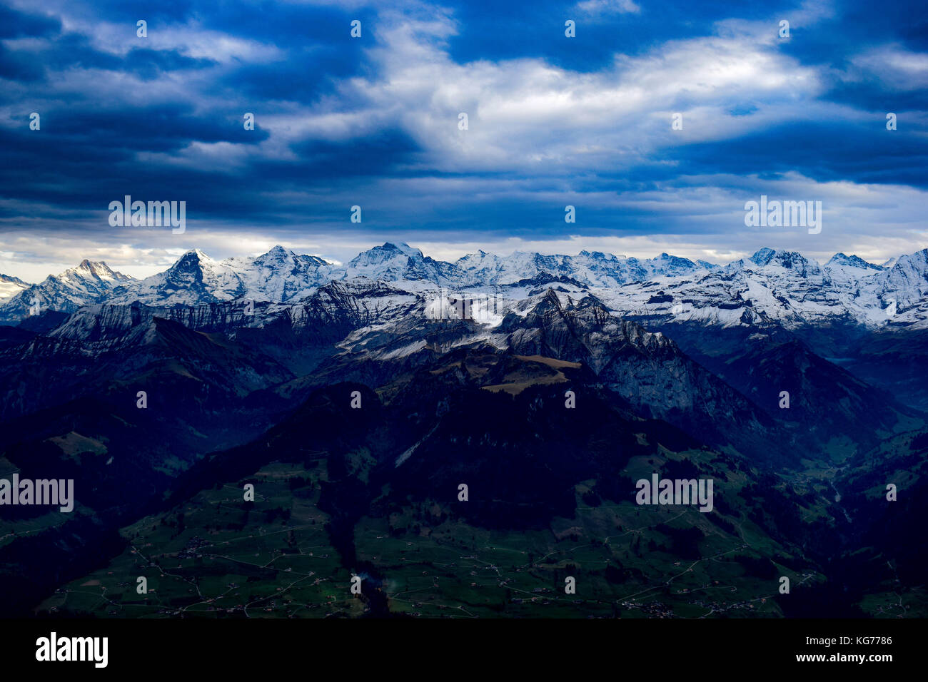 Swiss alps panorama Stock Photo - Alamy