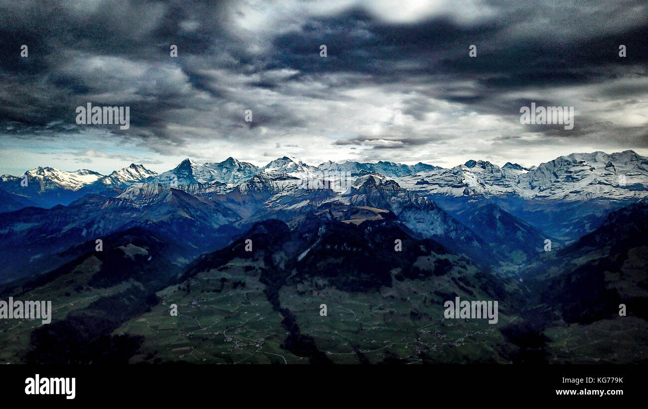 Swiss alps panorama Stock Photo - Alamy