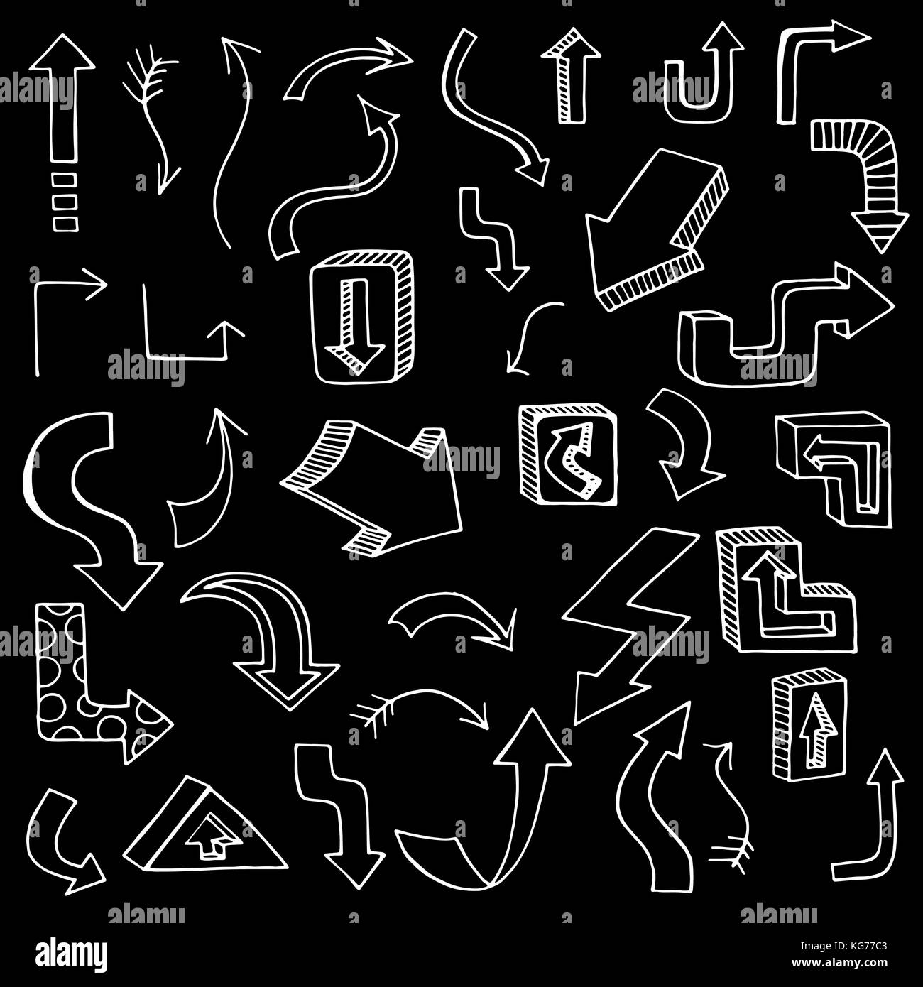 Set of Arrows and Lines. Vector illustration Stock Vector Image & Art ...