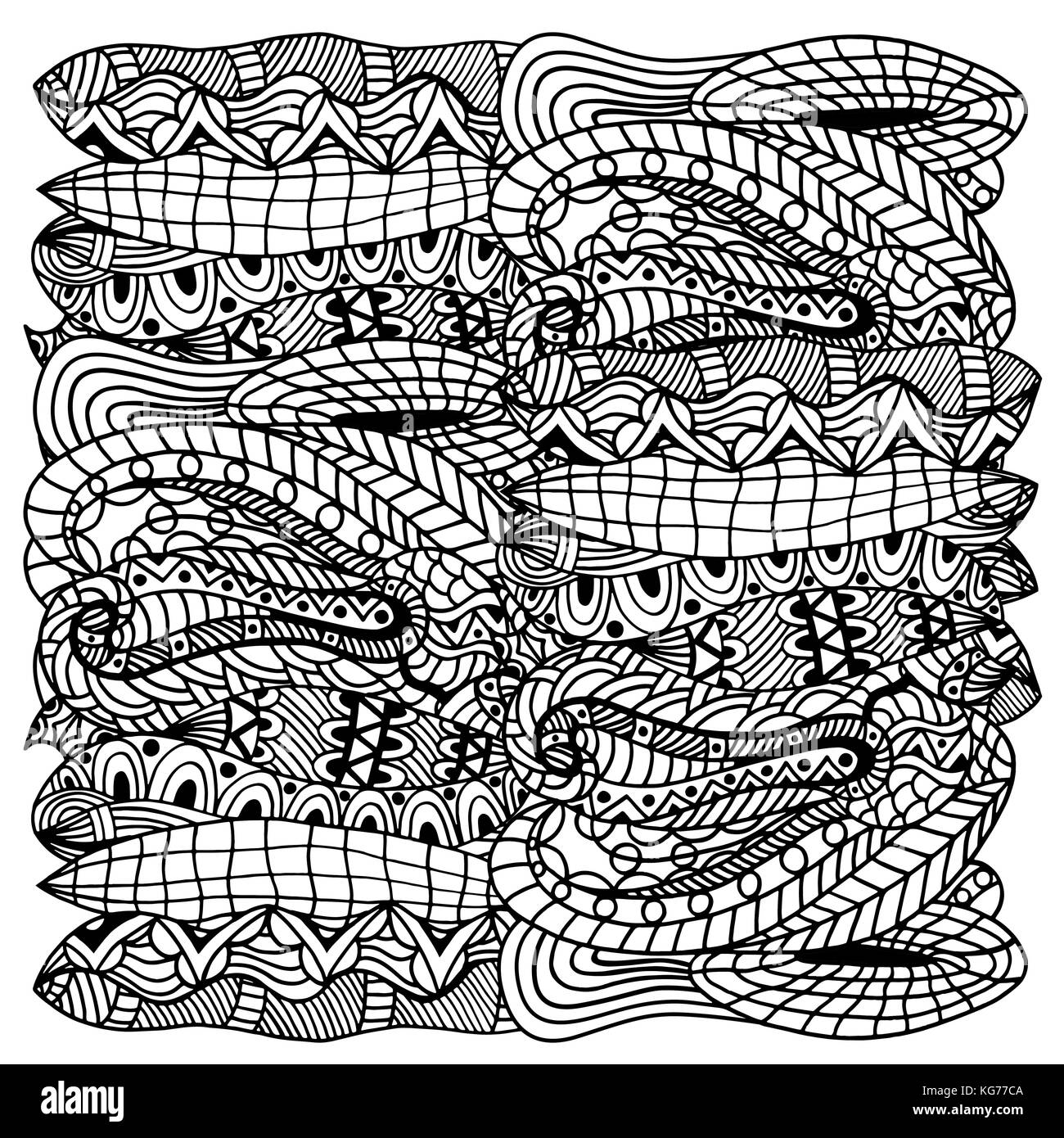 Artistically ethnic pattern. Hand-drawn, ethnic, floral, retro, doodle ...