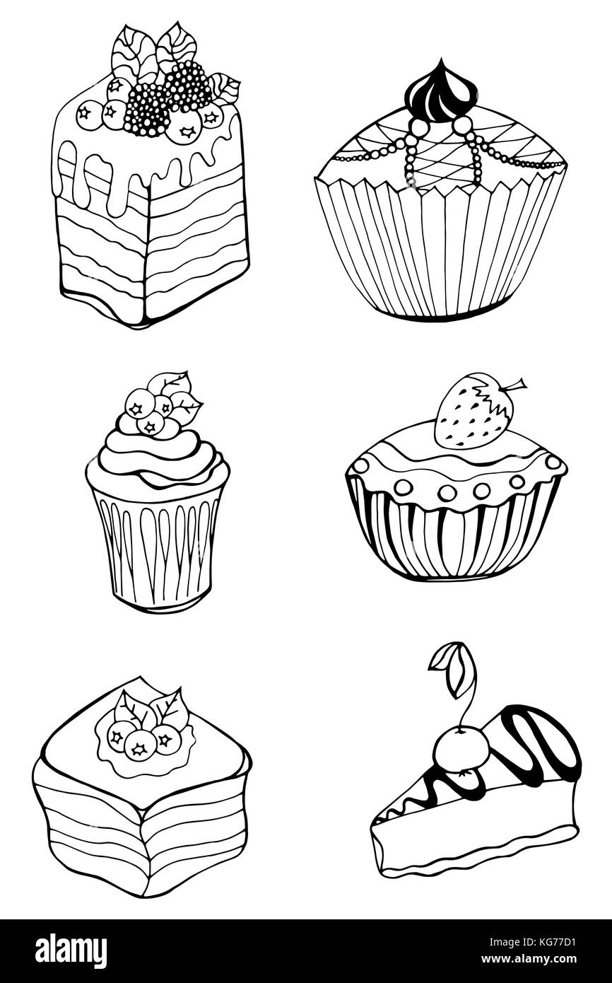 Cake chocolate cream nuts Black and White Stock Photos & Images - Alamy