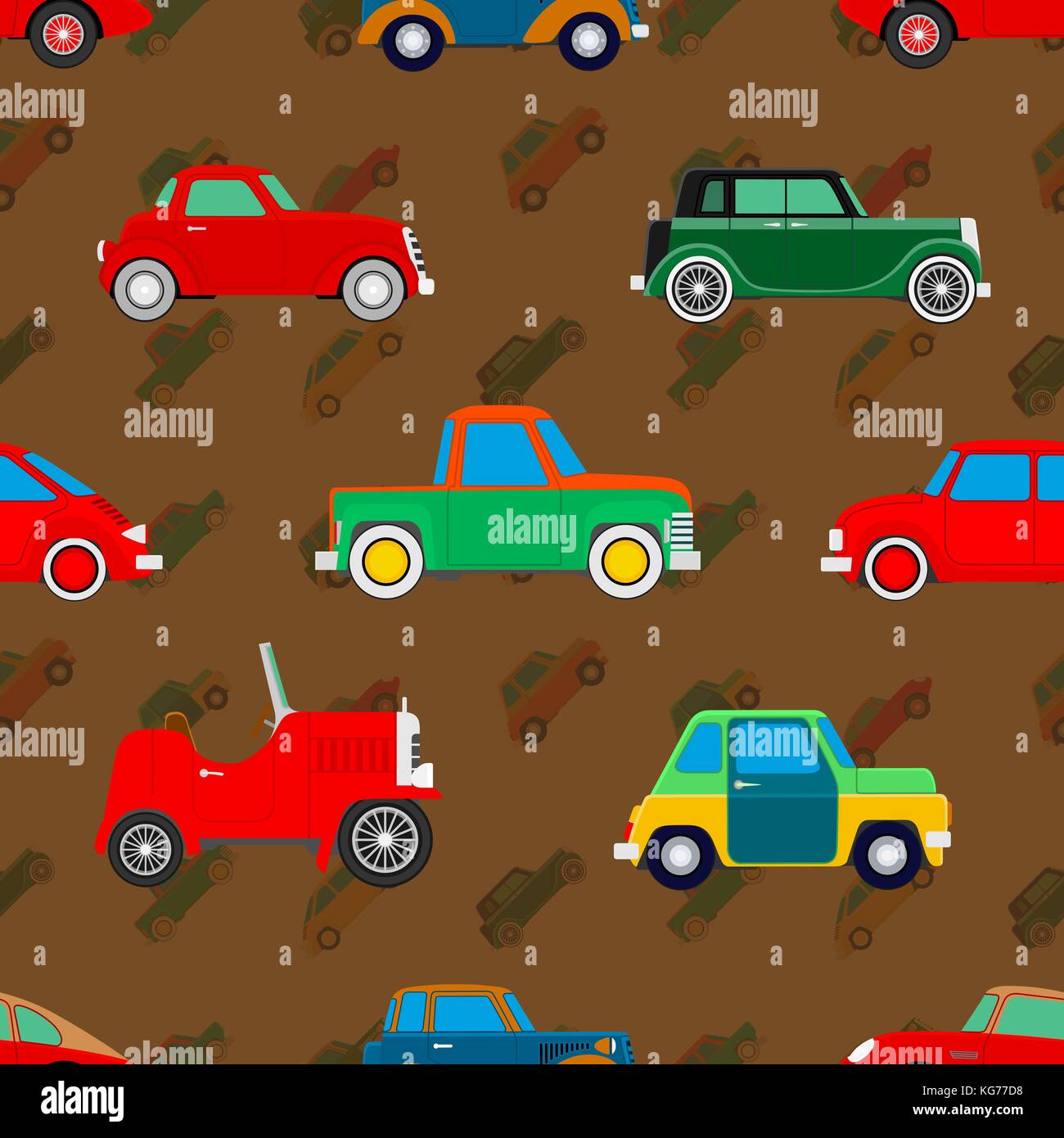 Seamless wallpaper of cars. Vector illustration Stock Vector Image ...
