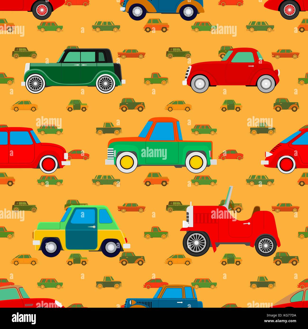 Seamless wallpaper of cars. Vector illustration Stock Vector Image ...
