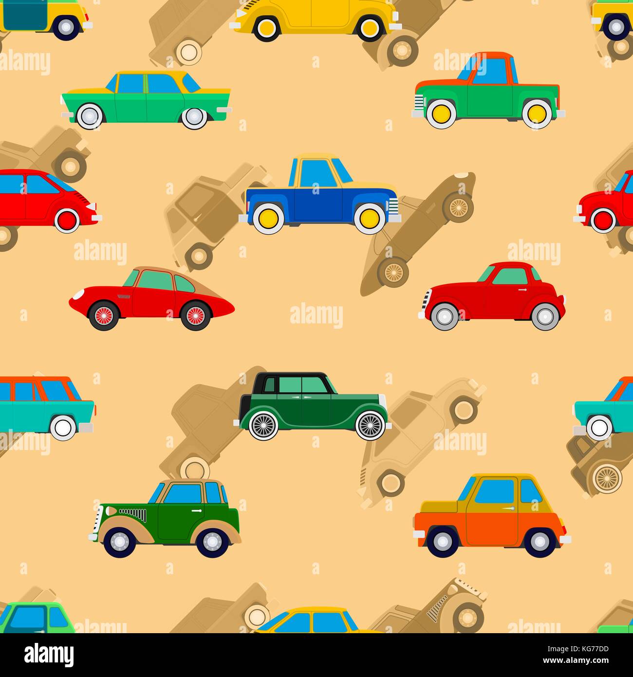 Seamless wallpaper of cars. Vector illustration Stock Vector Image ...