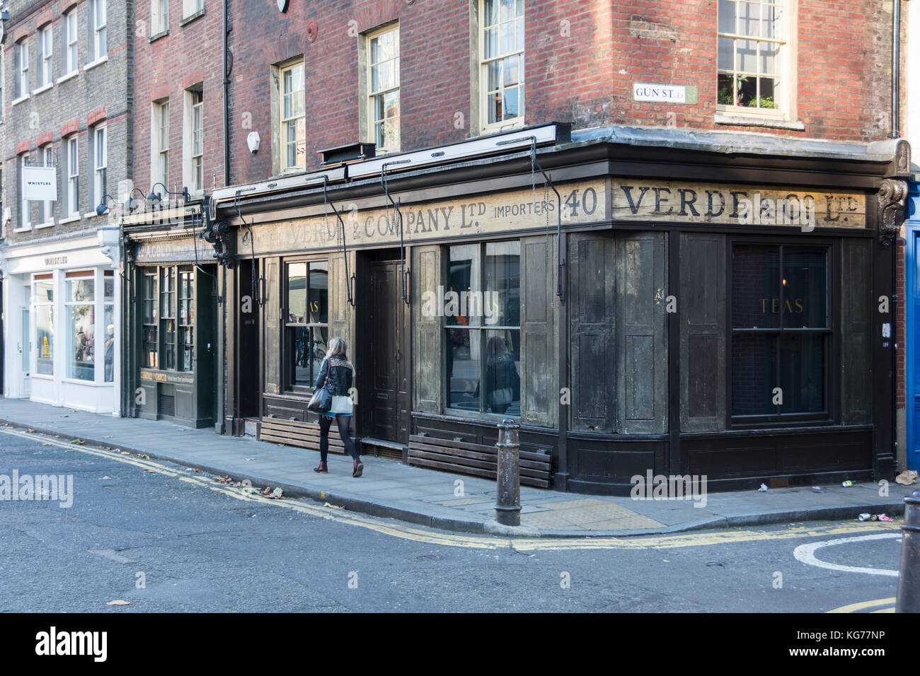 Jeanette Winterson's Verde & Co Ltd storefront in Brushfield Street ...