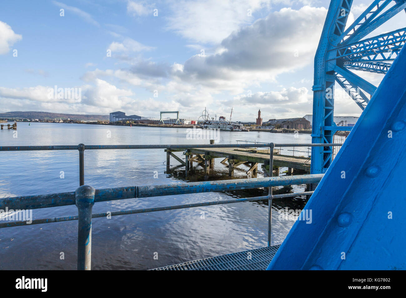 A view of Middlehaven on the River Tees viewed from the Transporter ...