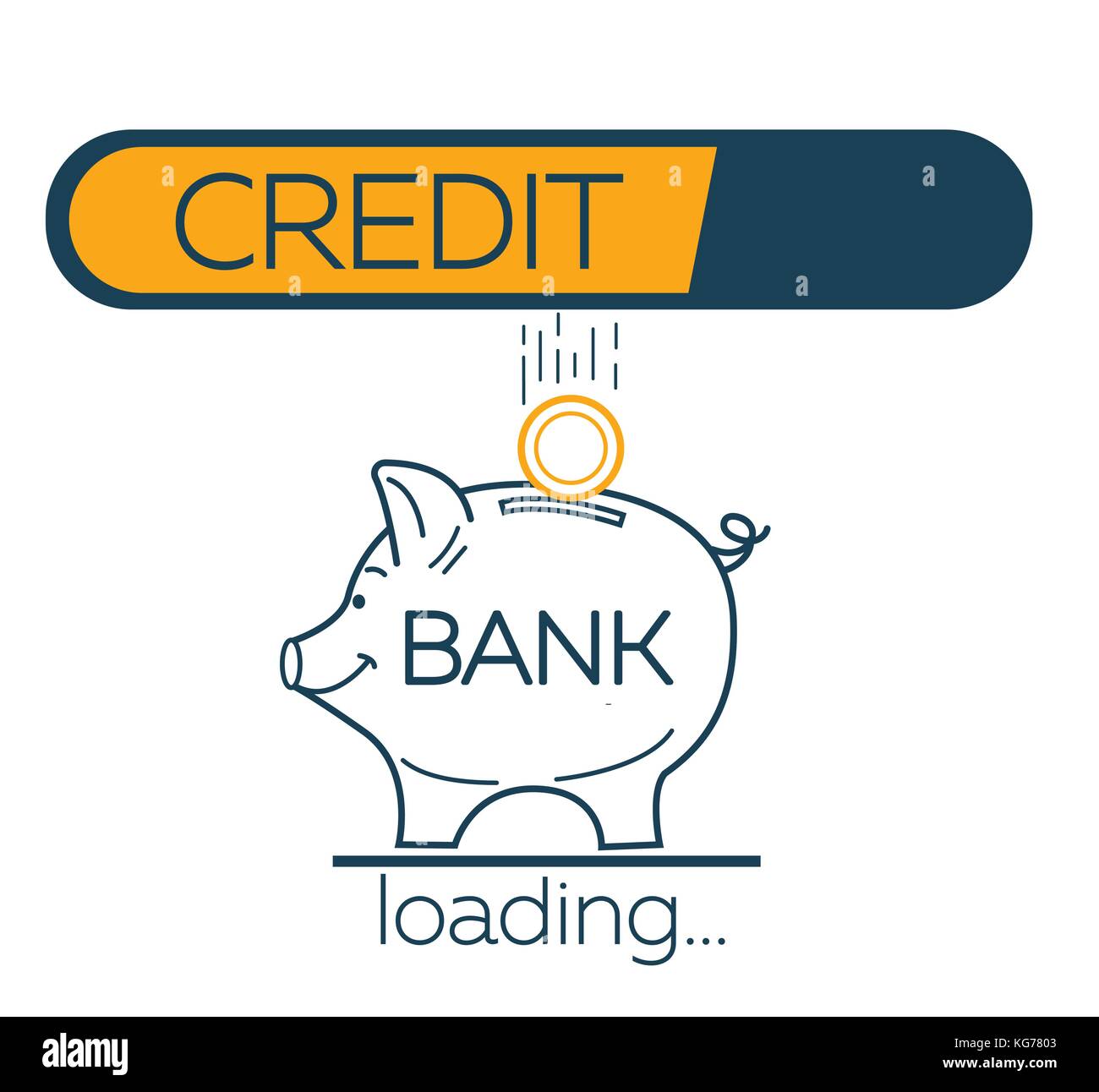 concept of repayment of a loan in a bank, in the form of a load tape ...