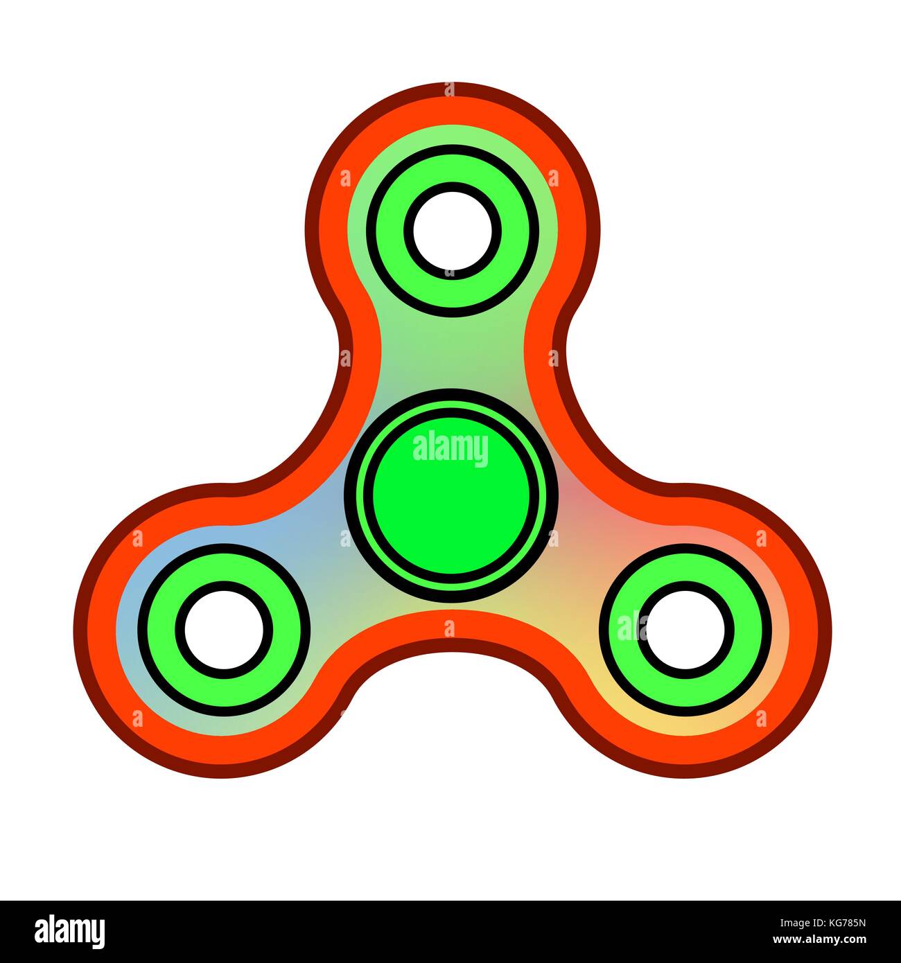 Fidget Finger Spinner. Modern Stress Relieving Toy Stock Vector Image ...