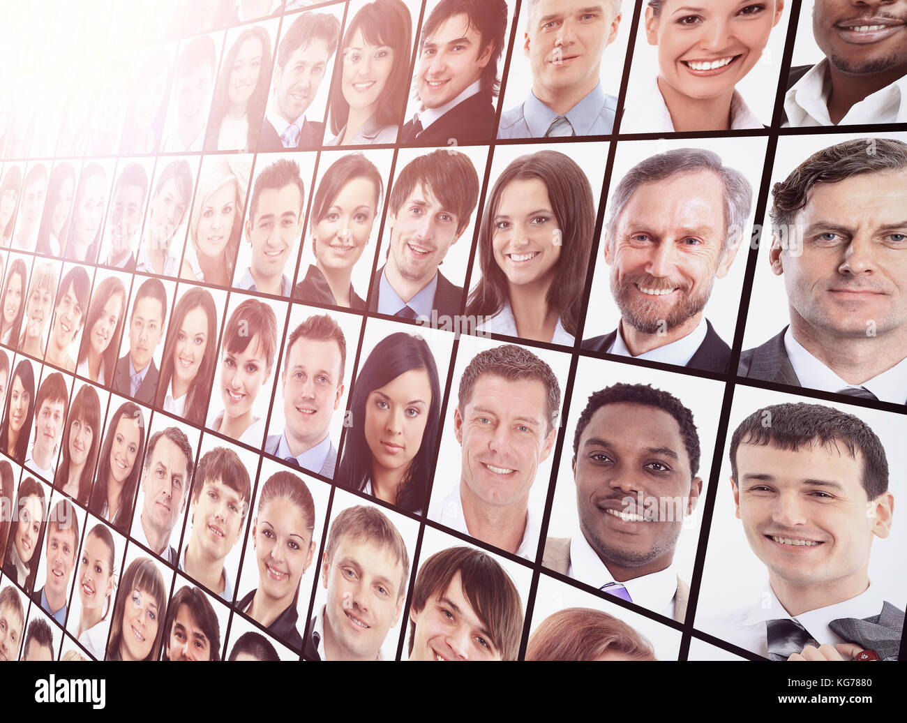 Many the isolated portraits of people Stock Photo - Alamy