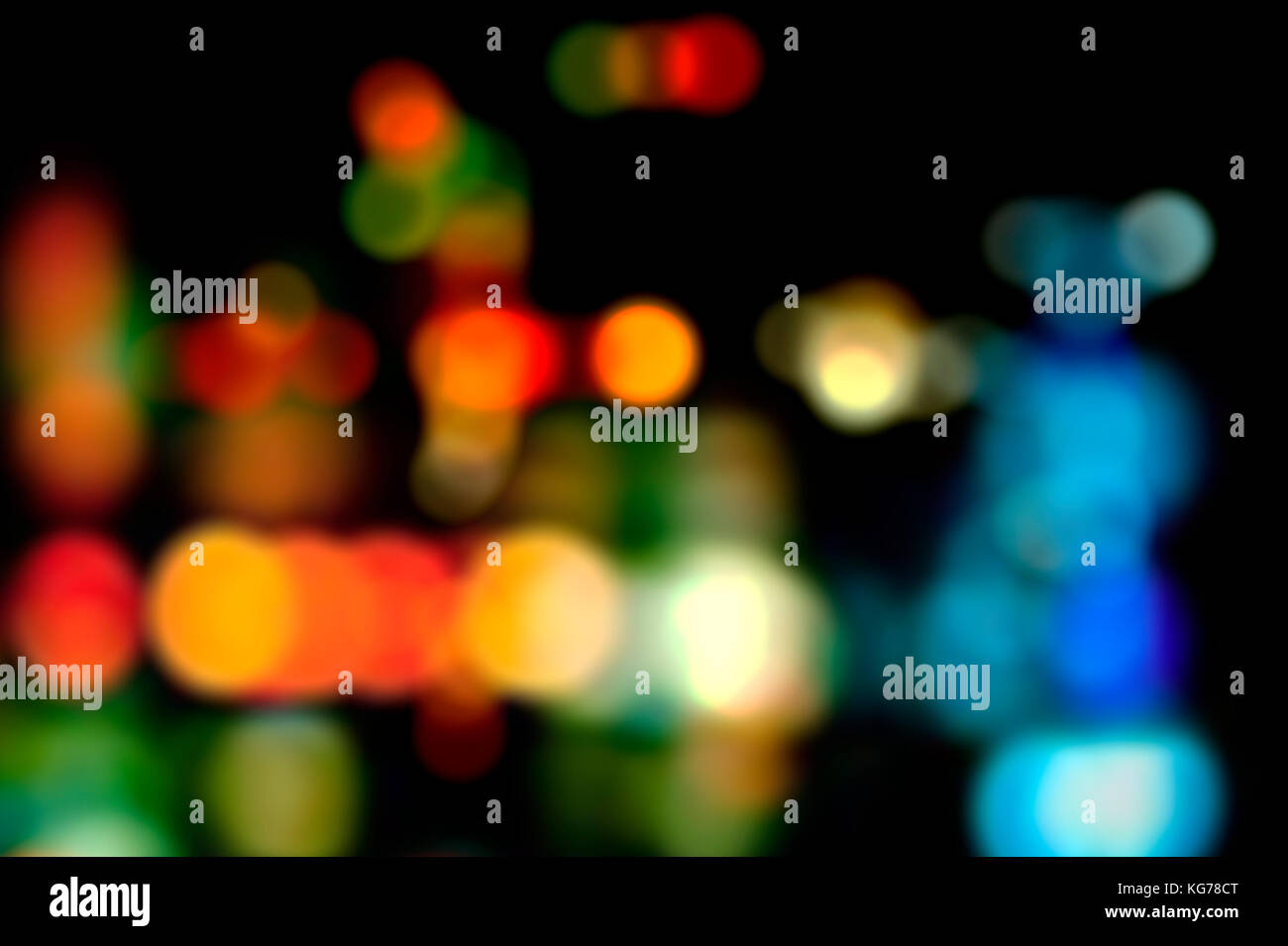 Abstract pattern, bokeh, night-time street scene Stock Photo - Alamy