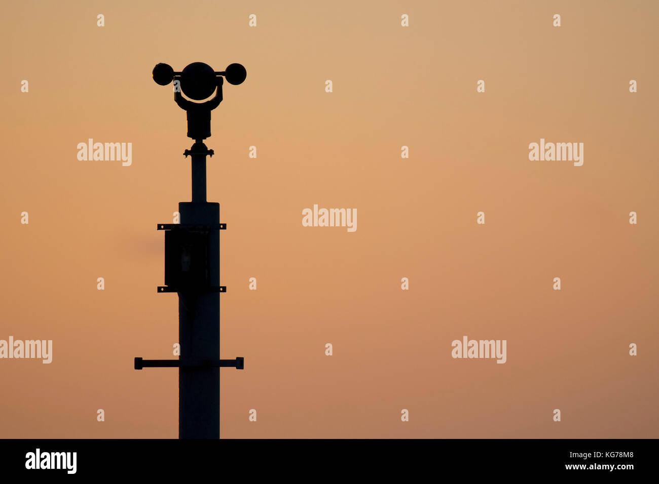 CCTV security cameras at sunset sunrise Stock Photo - Alamy