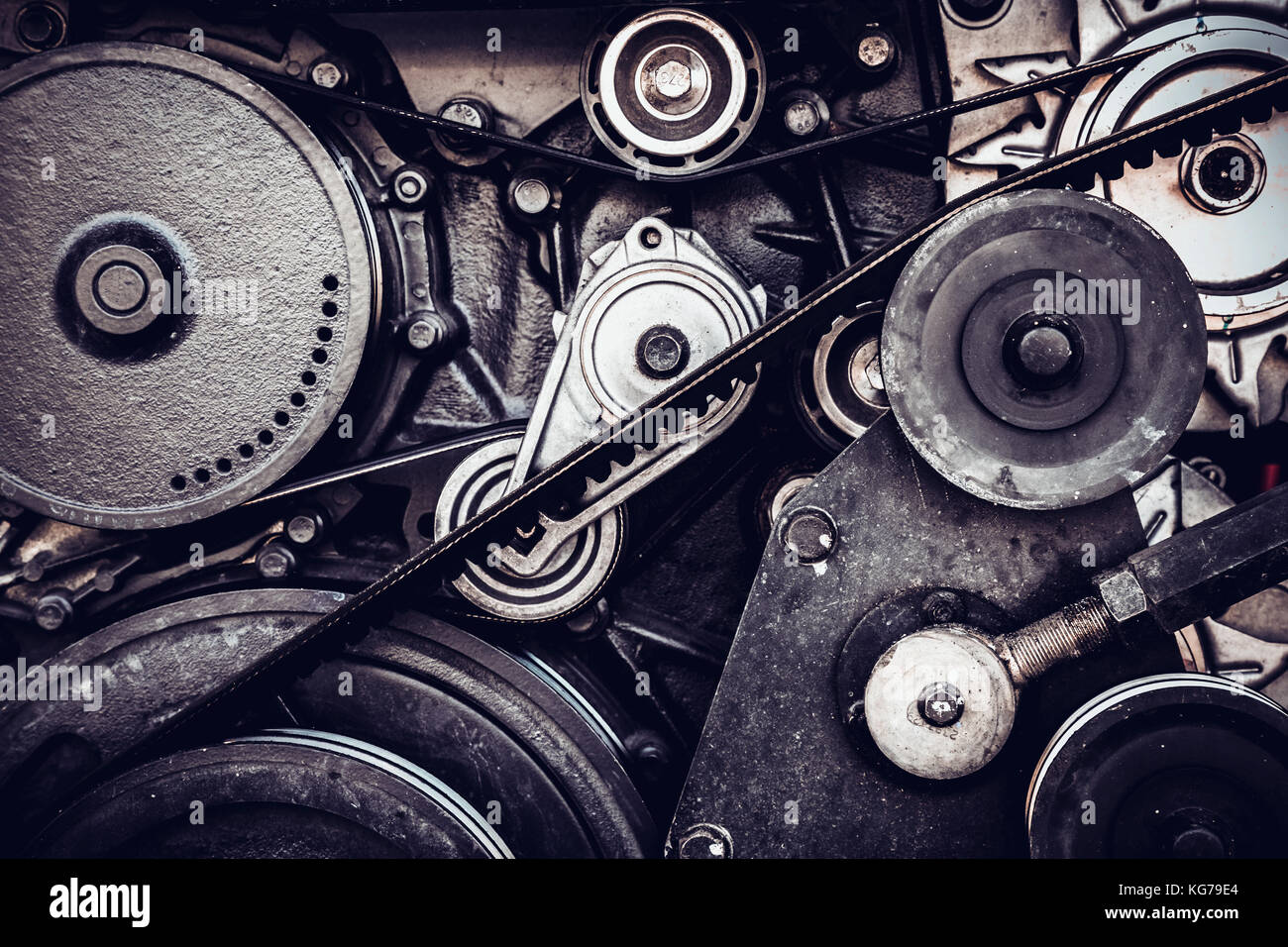 close-up car engine, internal combustion engine Stock Photo - Alamy