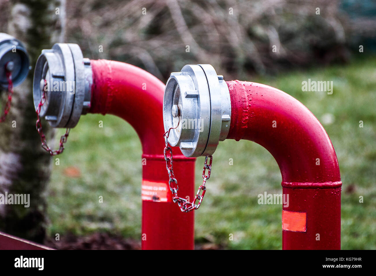Fire hydrant on the street. Emergency fire backup Stock Photo - Alamy