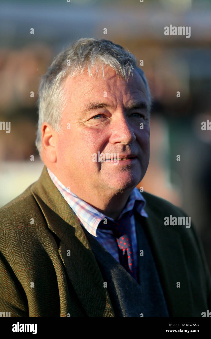 Trainer Nigel Twiston-Davies after the bet365 Charlie Hall Chase during ...