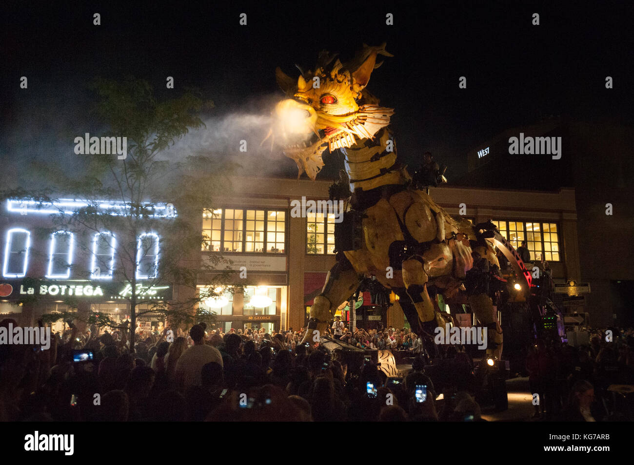 La Machine robotic dragon at Byward market, Ottawa, Canada Stock Photo ...