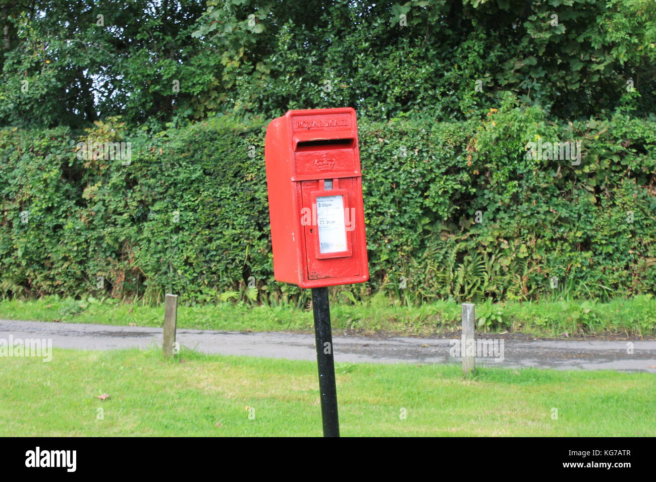 post box red uk England Britain Stock Photo - Alamy