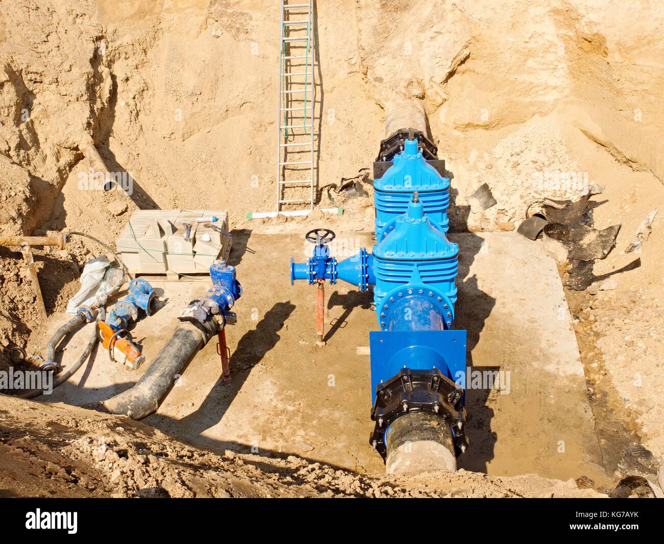 500 mm drink water Gate valve joint with screwed pipe fitting ...