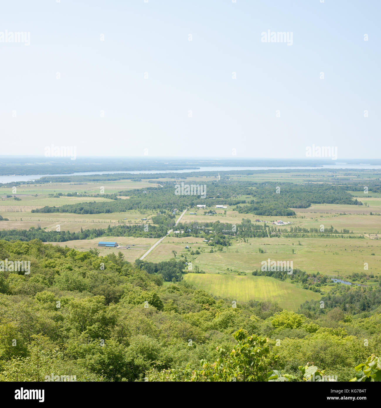 View from Champlain lookout towards Ottawa river and valley, Parc ...