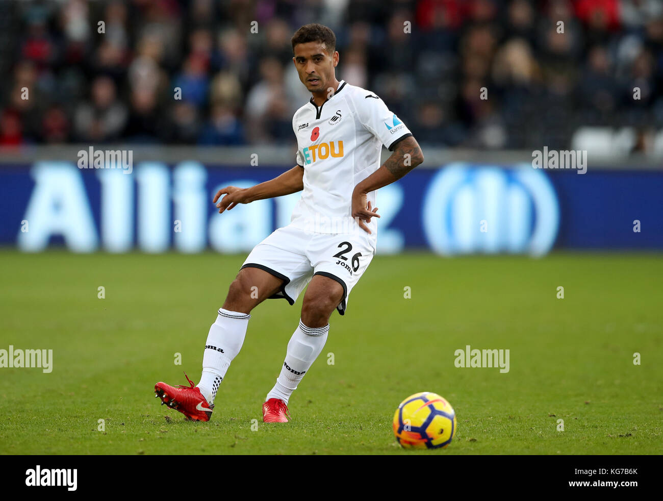 Swansea City's Kyle Naughton during the Premier League match at the ...