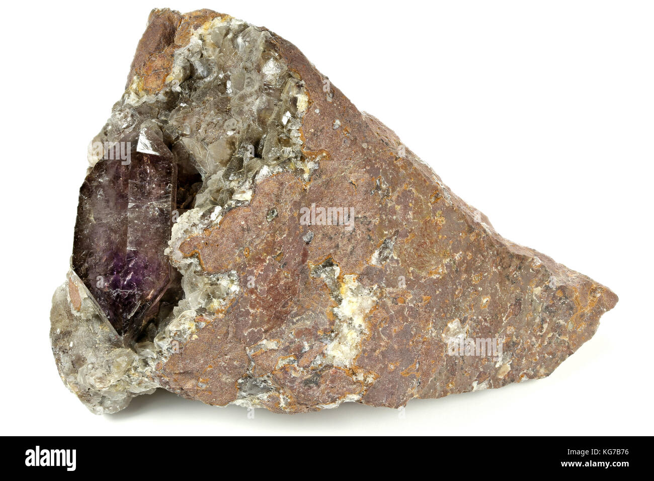 amethyst from Brandberg/ Namibia isolated on white background Stock ...
