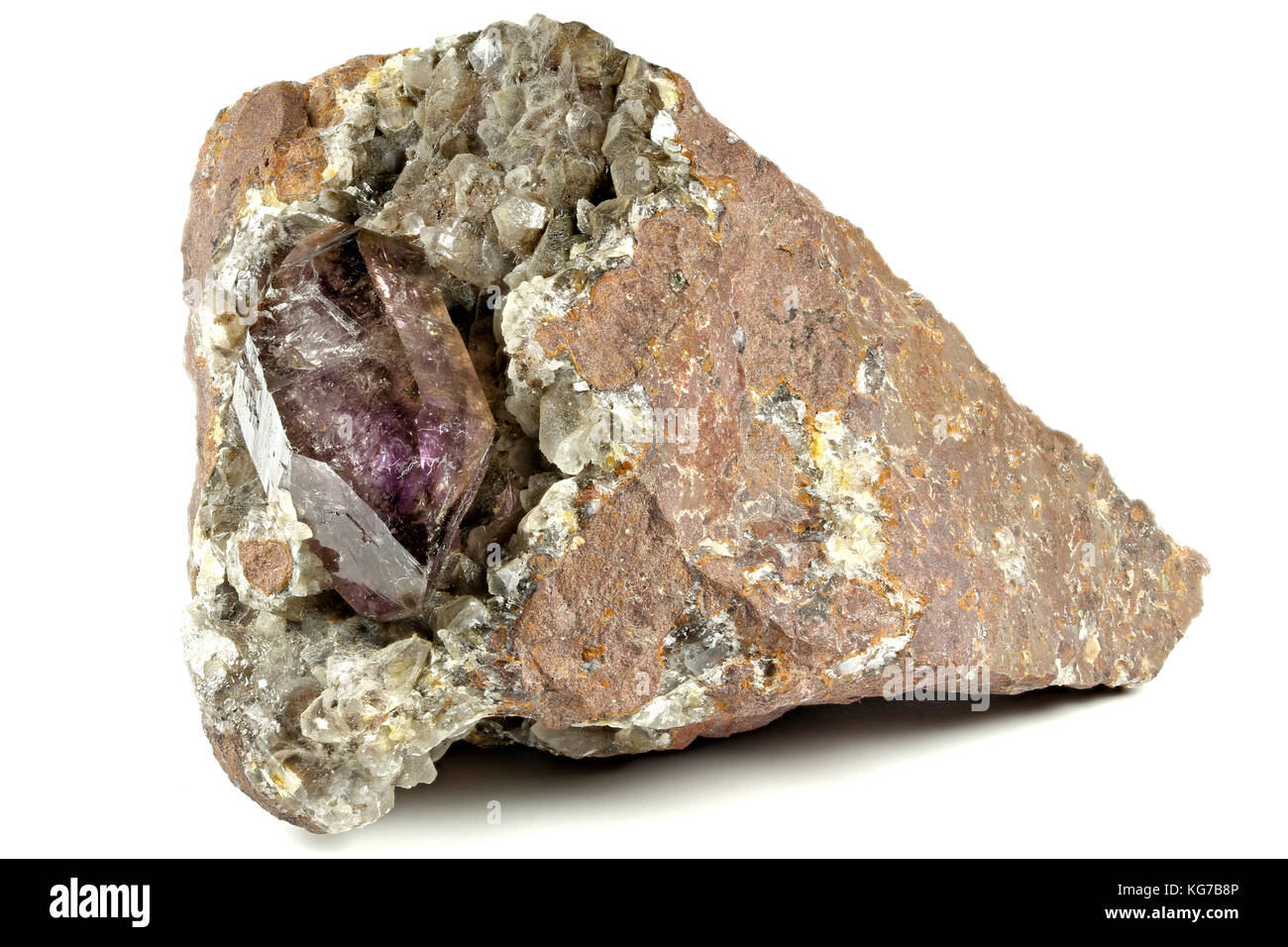 amethyst from Brandberg/ Namibia isolated on white background Stock ...