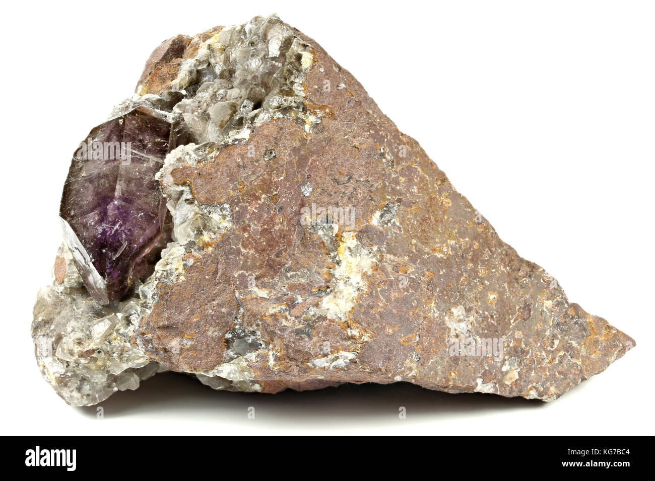 amethyst from Brandberg/ Namibia isolated on white background Stock ...