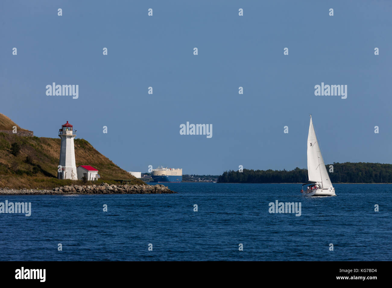 Halifax, Canada - August 29, 2017: Georges Island located in Halifax ...