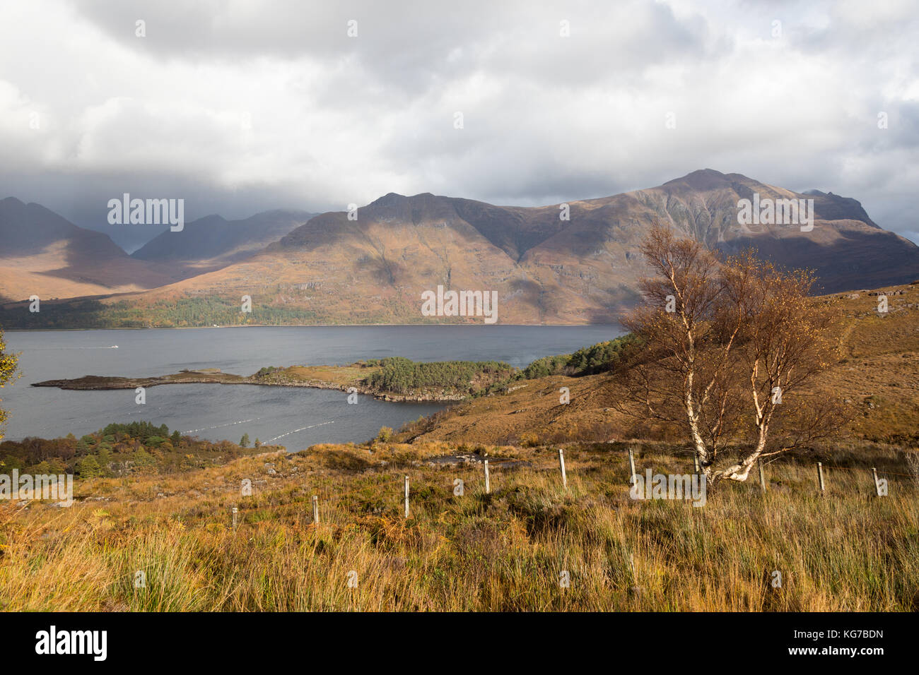Overlooking Loch Maree, Wester Ross, Ross-shire, Scotland Stock Photo ...