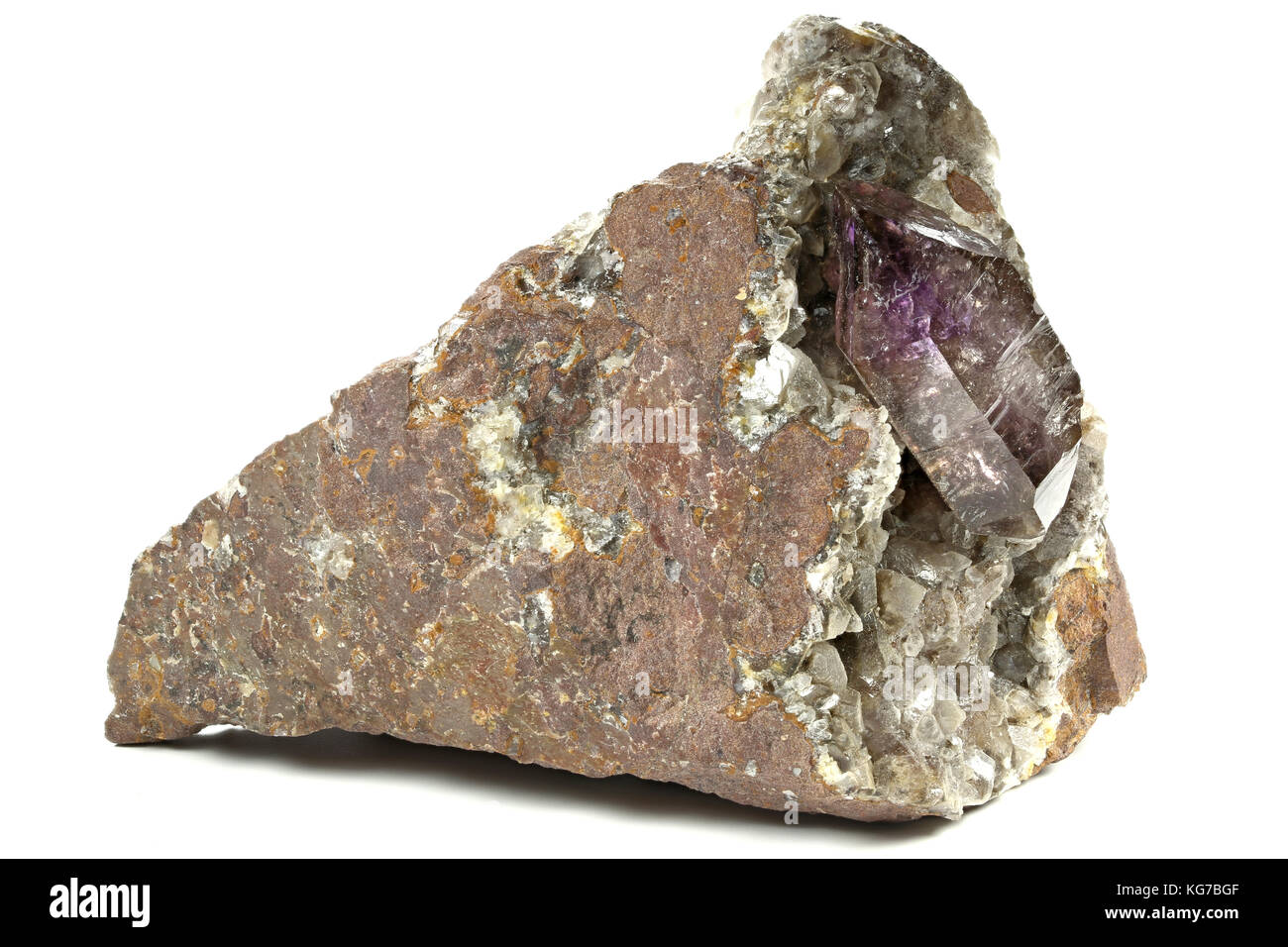 amethyst from Brandberg/ Namibia isolated on white background Stock ...