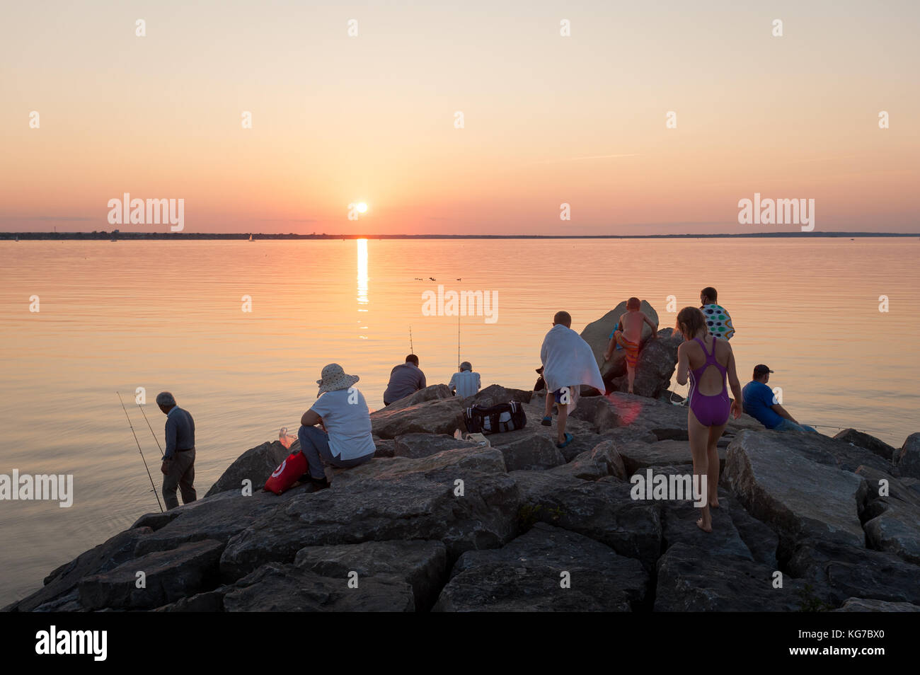 Summer evening at Britannia Beach, Ottawa, Canada Stock Photo - Alamy