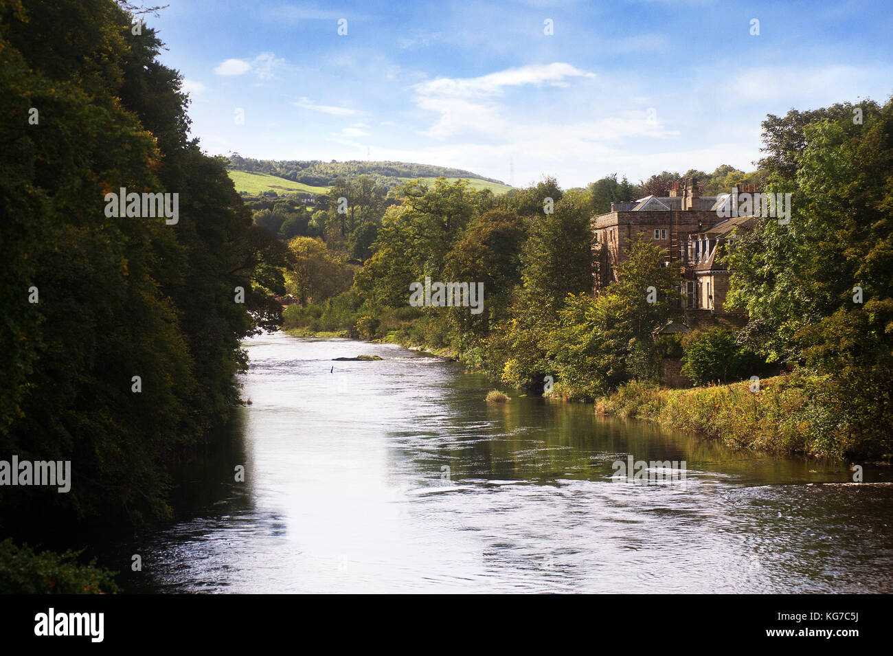 View of Armathwaite Place along River Eden, Cumbria Stock Photo - Alamy
