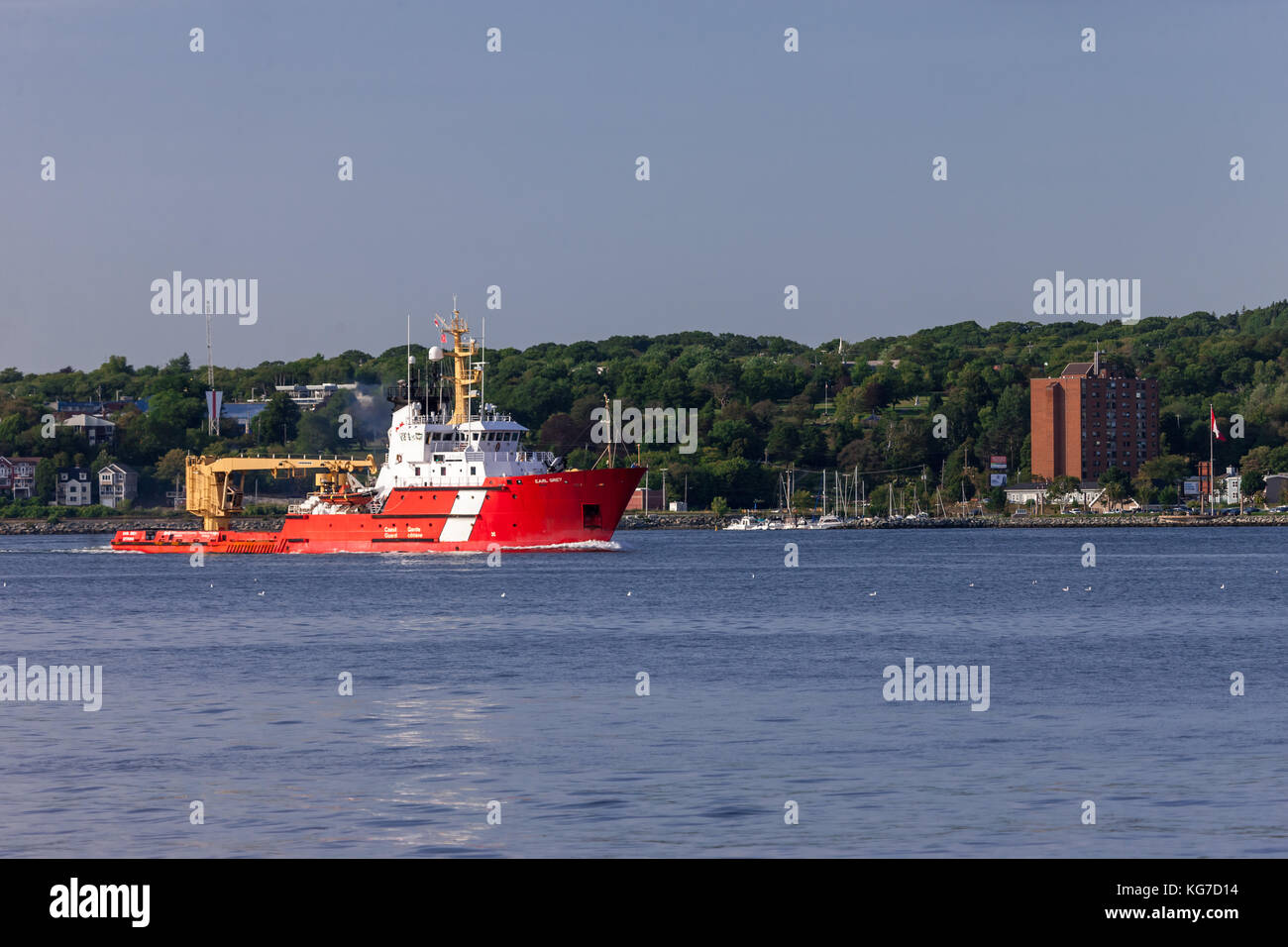 Halifax, Canada - August 29, 2017: The Canadian Coast Guard light ...