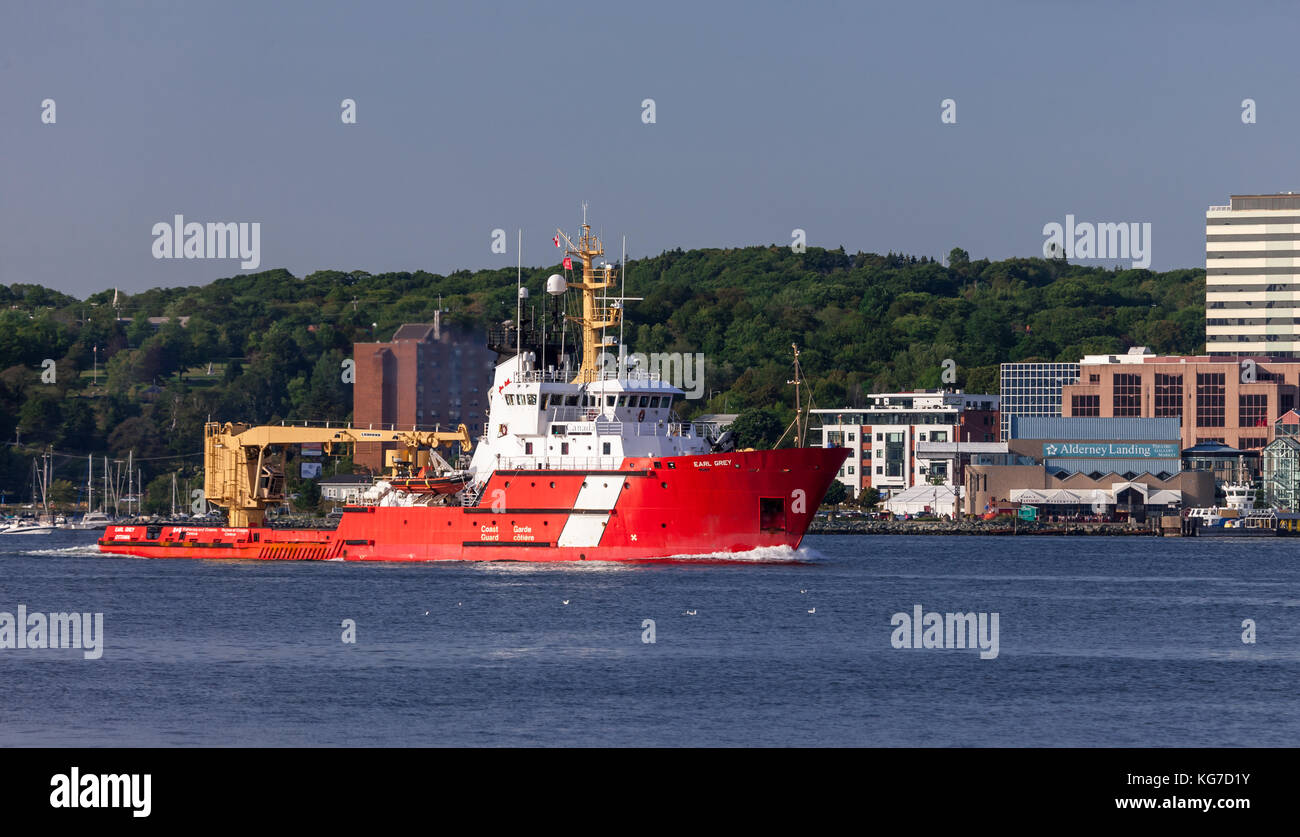 Halifax, Canada - August 29, 2017: The Canadian Coast Guard light ...