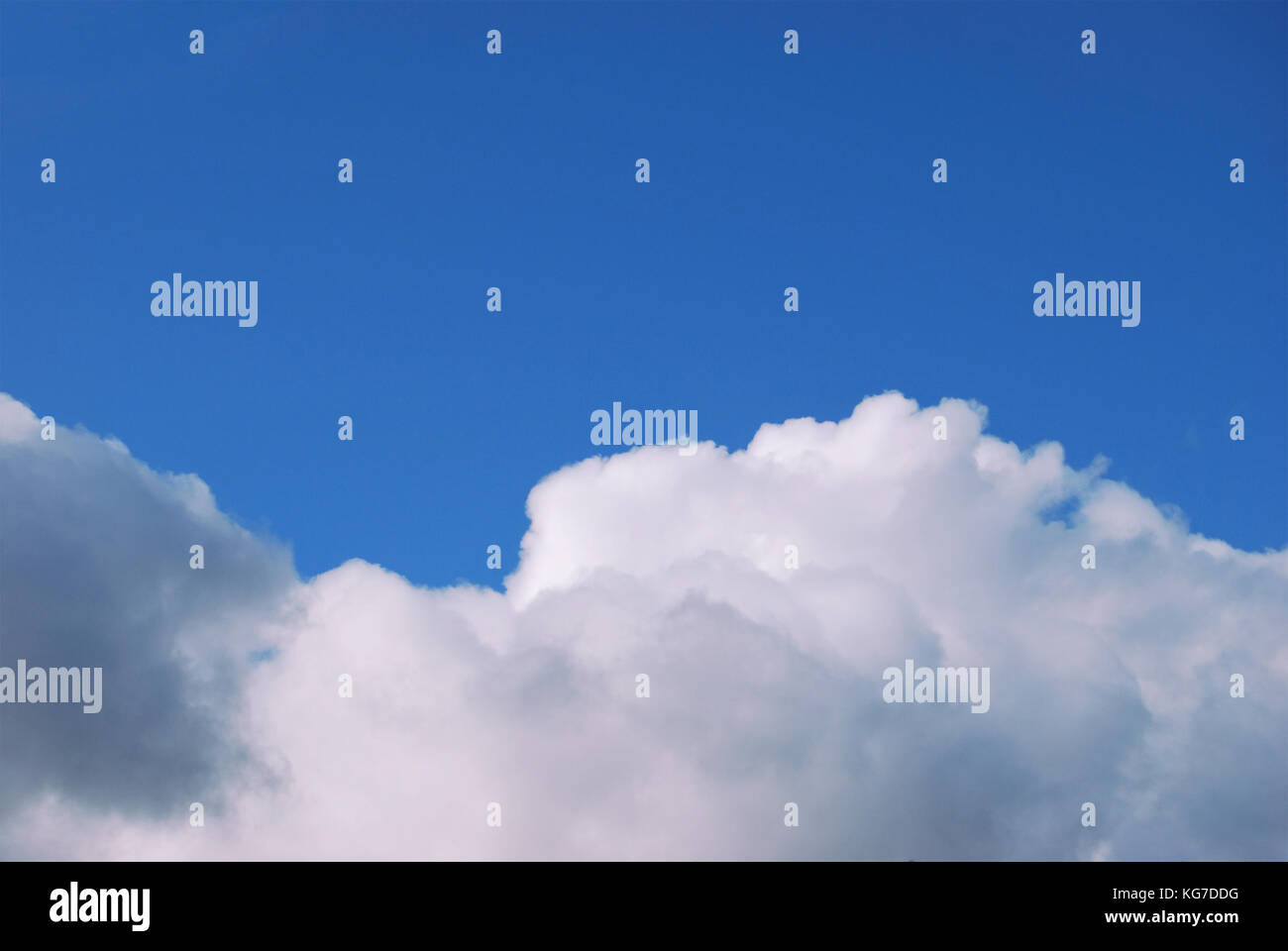 Large white fluffy sky from below, from above - a blue bright sky Stock ...