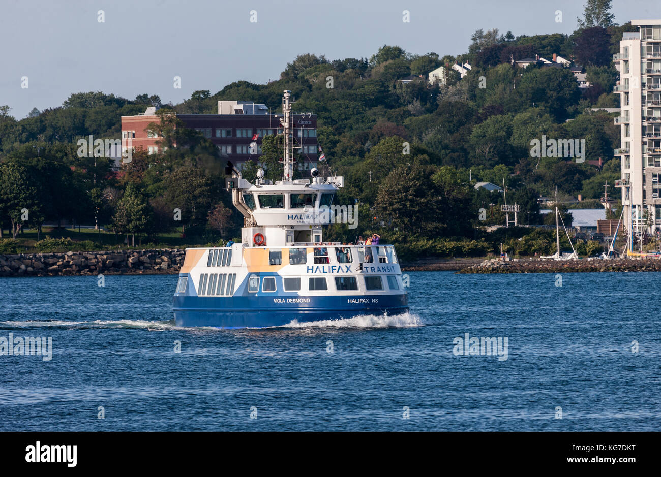 Halifax, Canada - August 29, 2017: Passenger ferries that are part of ...