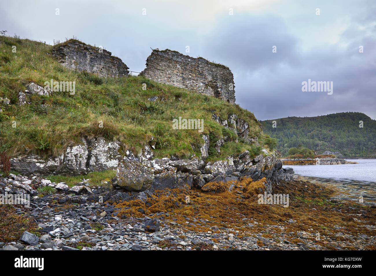 Historic ruins of Strome Castle at North Strome. From Castle Bay on the ...