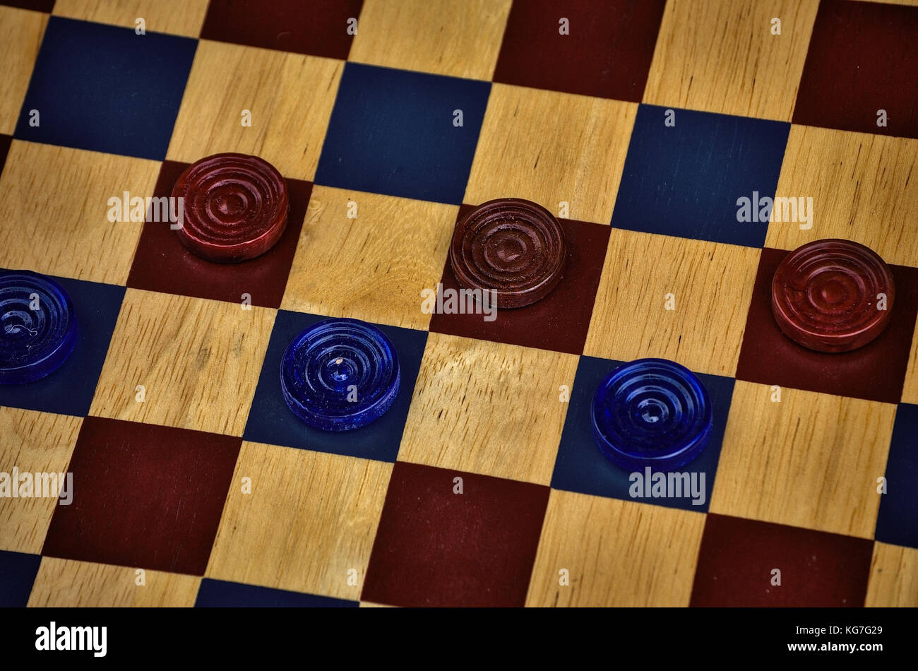 Checkerboard and checkers Stock Photo - Alamy