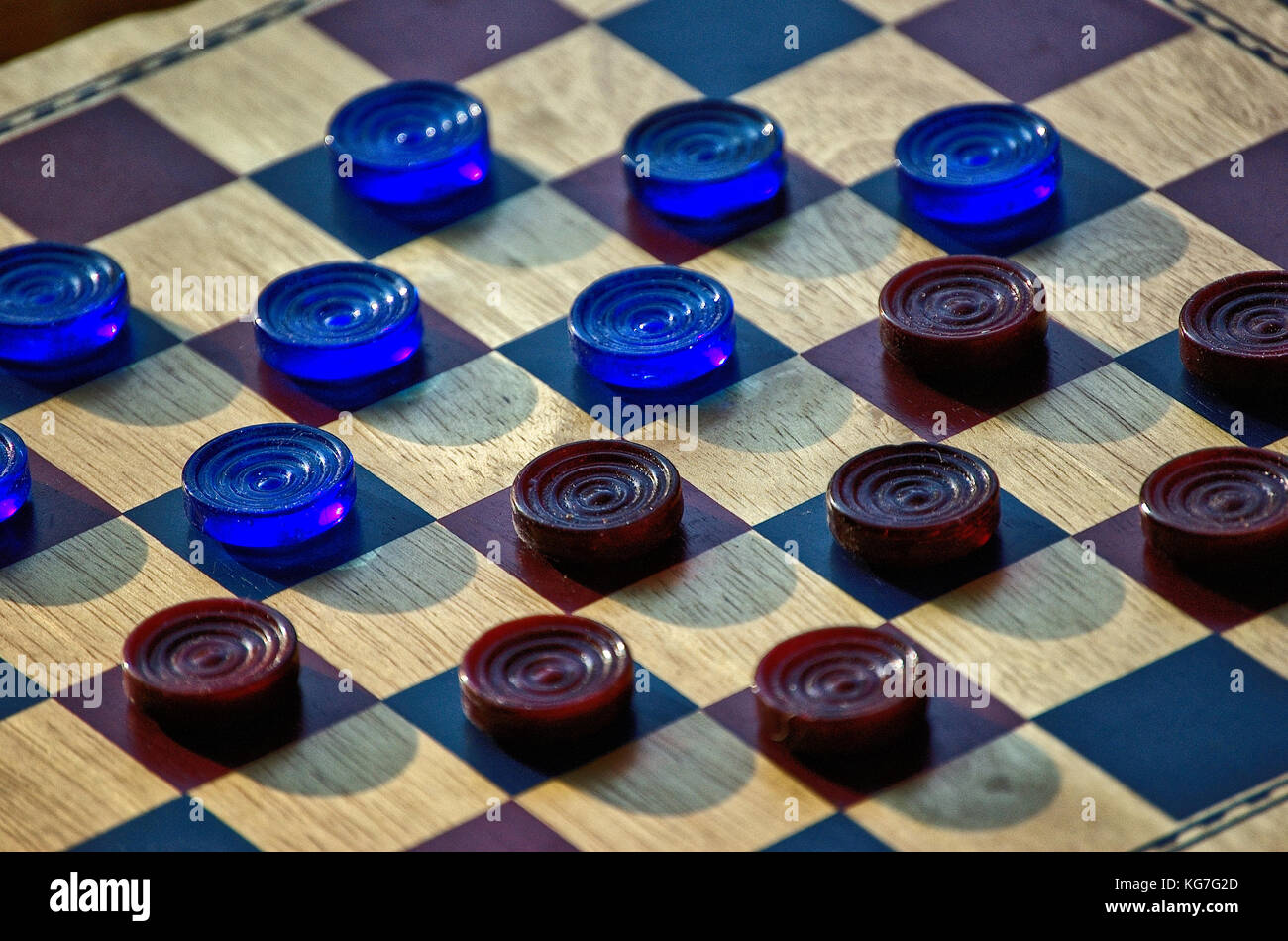 Checkerboard and checkers Stock Photo - Alamy