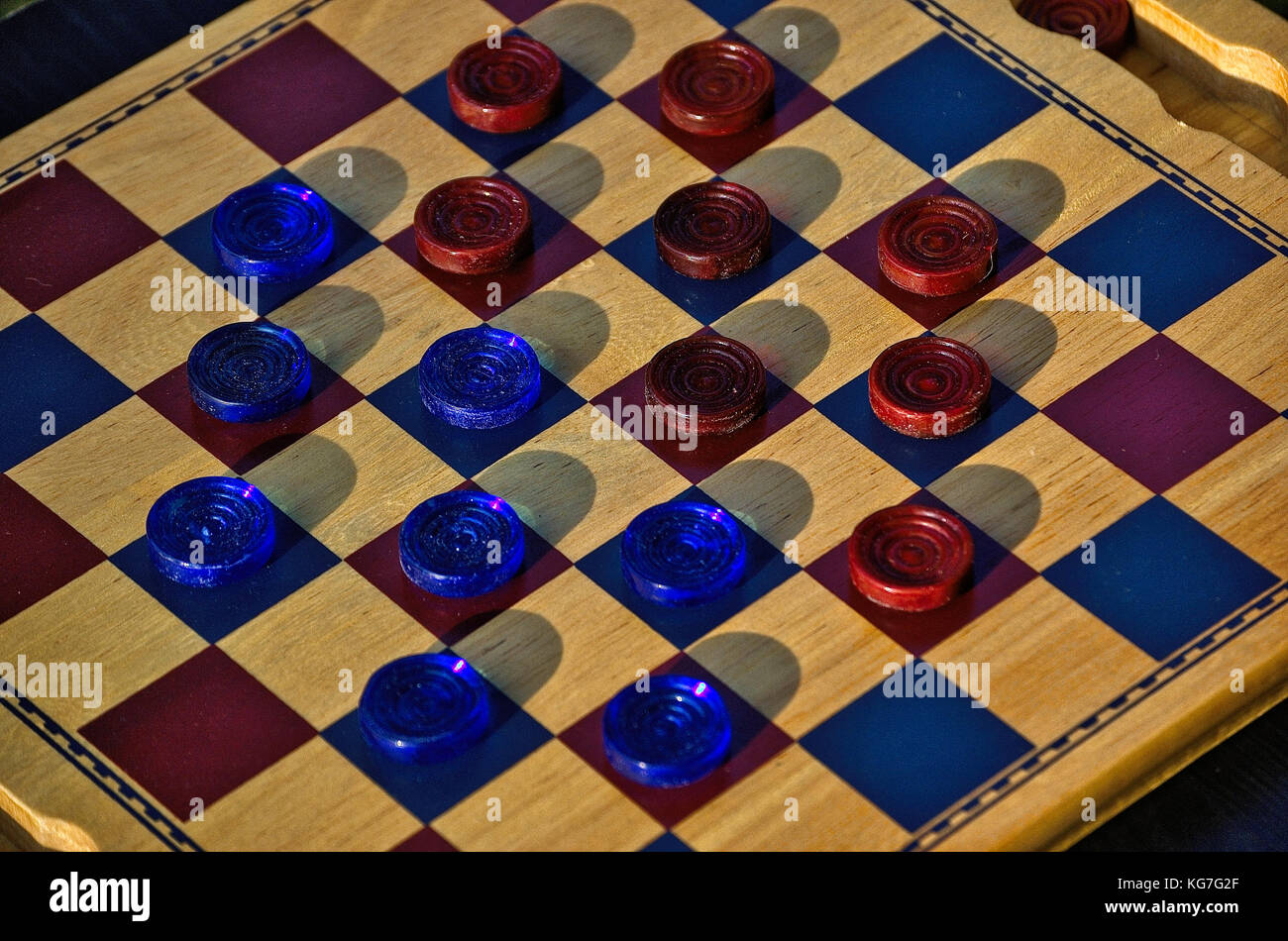 Checkerboard and checkers Stock Photo - Alamy