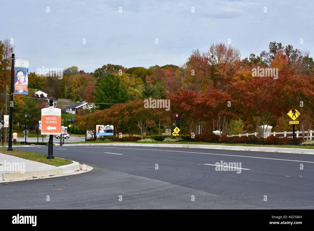 Fall season in the city Stock Photo - Alamy