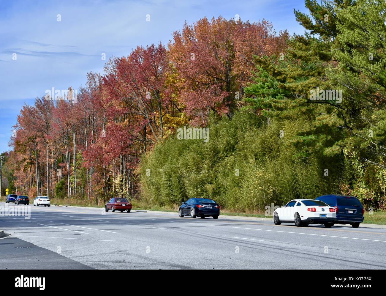 Fall season in the city Stock Photo - Alamy