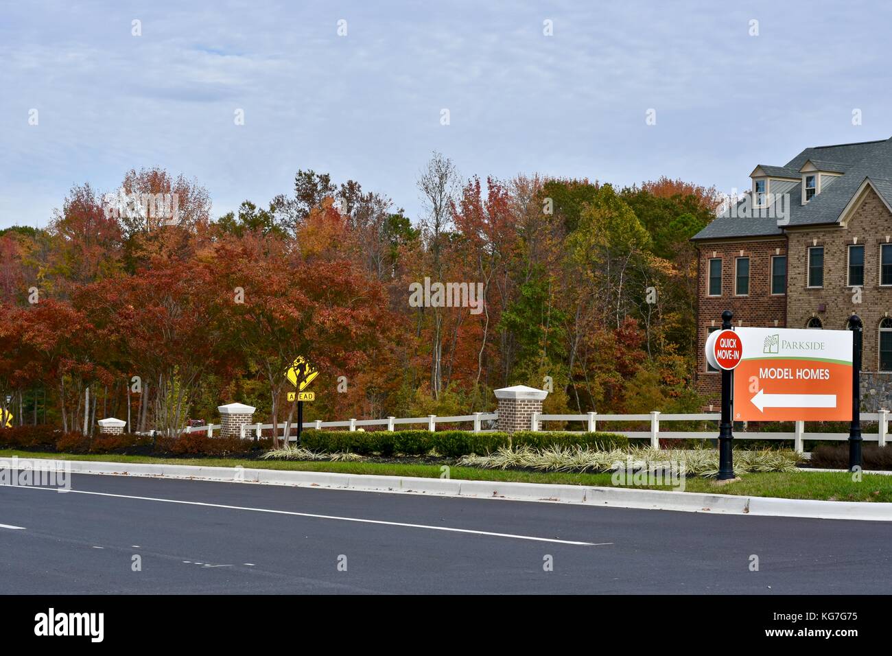 Fall season in the city Stock Photo - Alamy