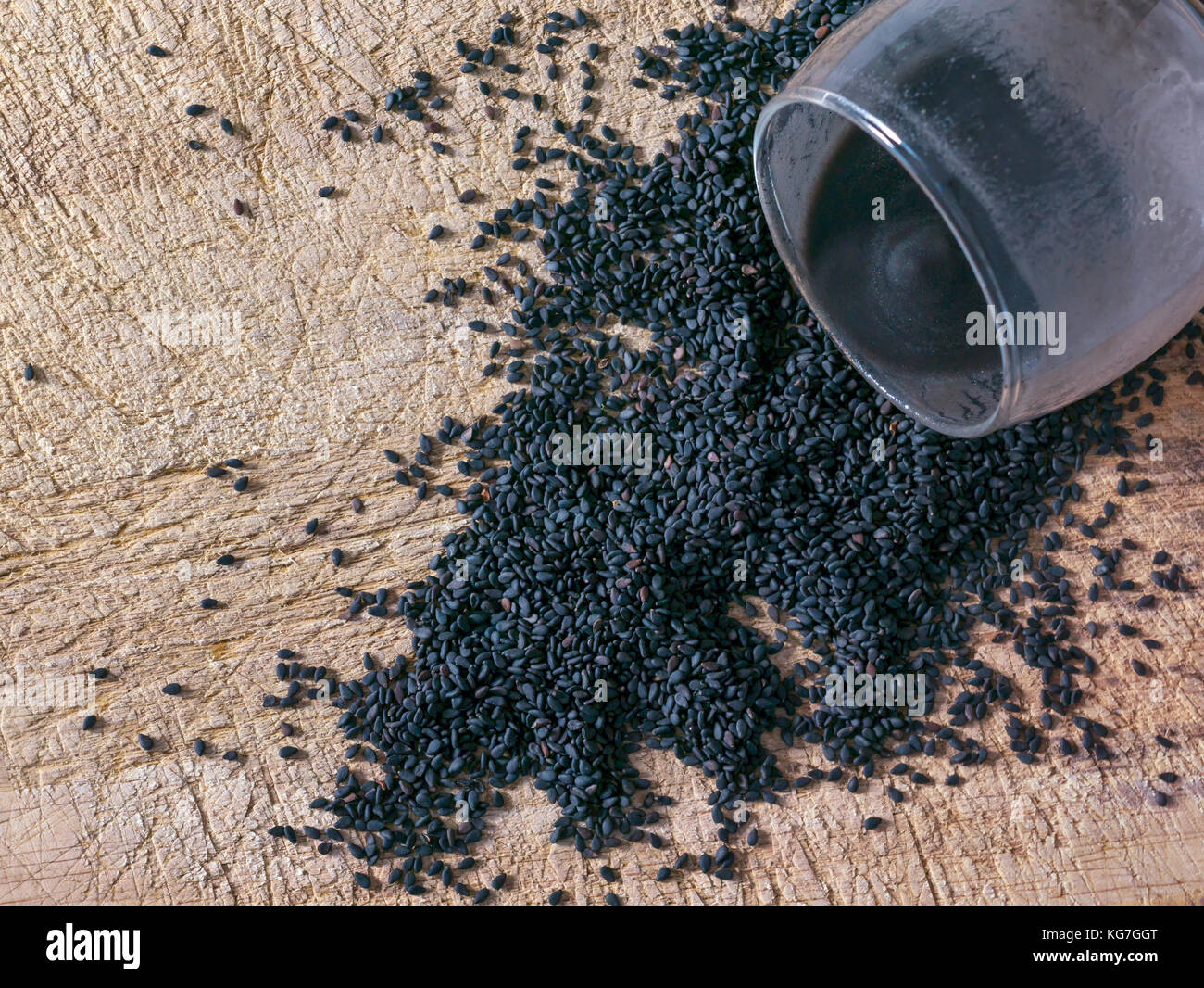 Sweet Delicious creamy black sesame drinking in cup with sesame seed on ...