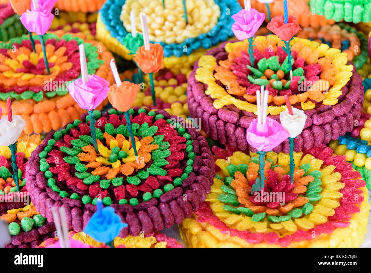 Floating basket by banana leaf / banana leave vessel Stock Photo - Alamy