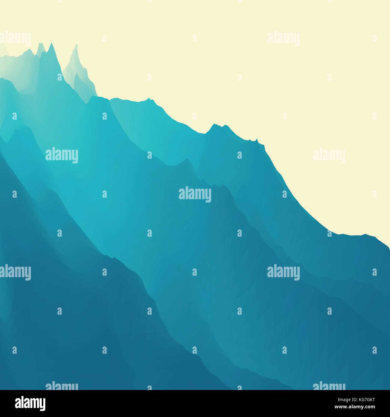 Mountain Landscape. Mountainous Terrain. Vector Illustration. Abstract Background Stock Vector ...