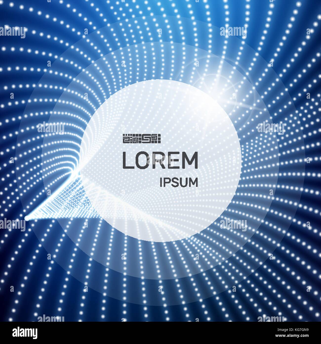 Technology background. Graphic design. 3D grid surface with particles ...