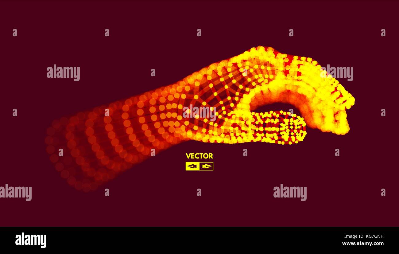Human Arm. Hand Model. Connection structure. Future technology concept ...