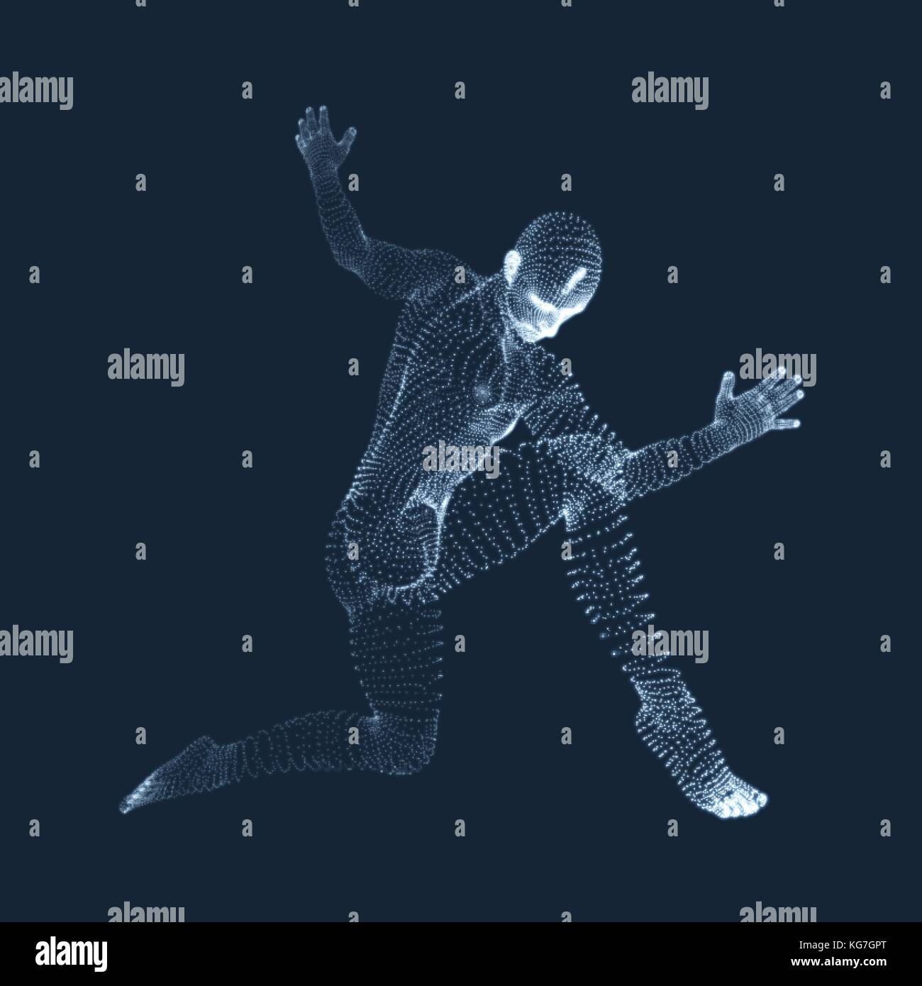 Man is Posing and Dancing. Silhouette of a Dancer. A Dancer Performs ...