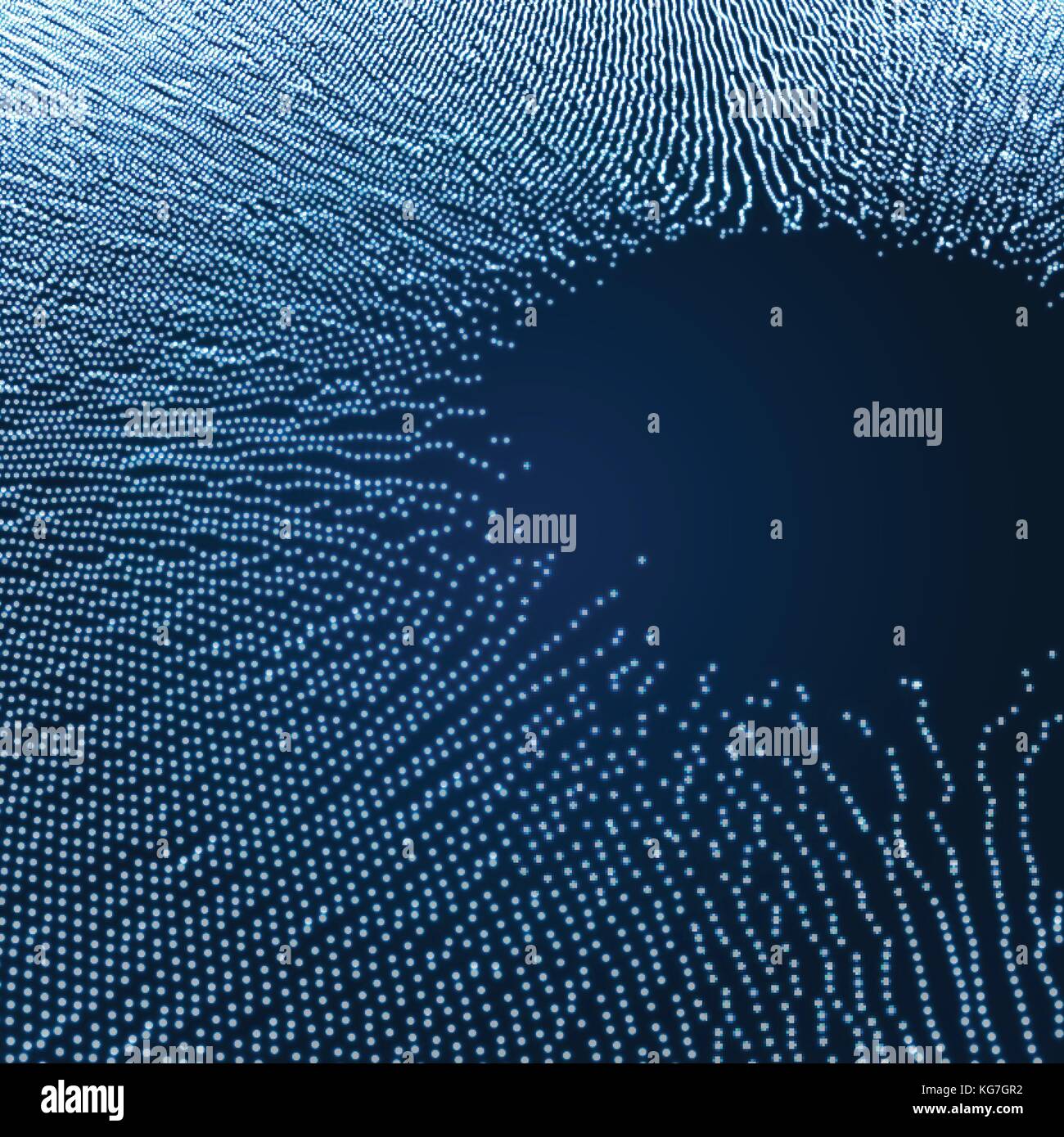 Array With Dynamic Particles 3d Technology Style Abstract Background
